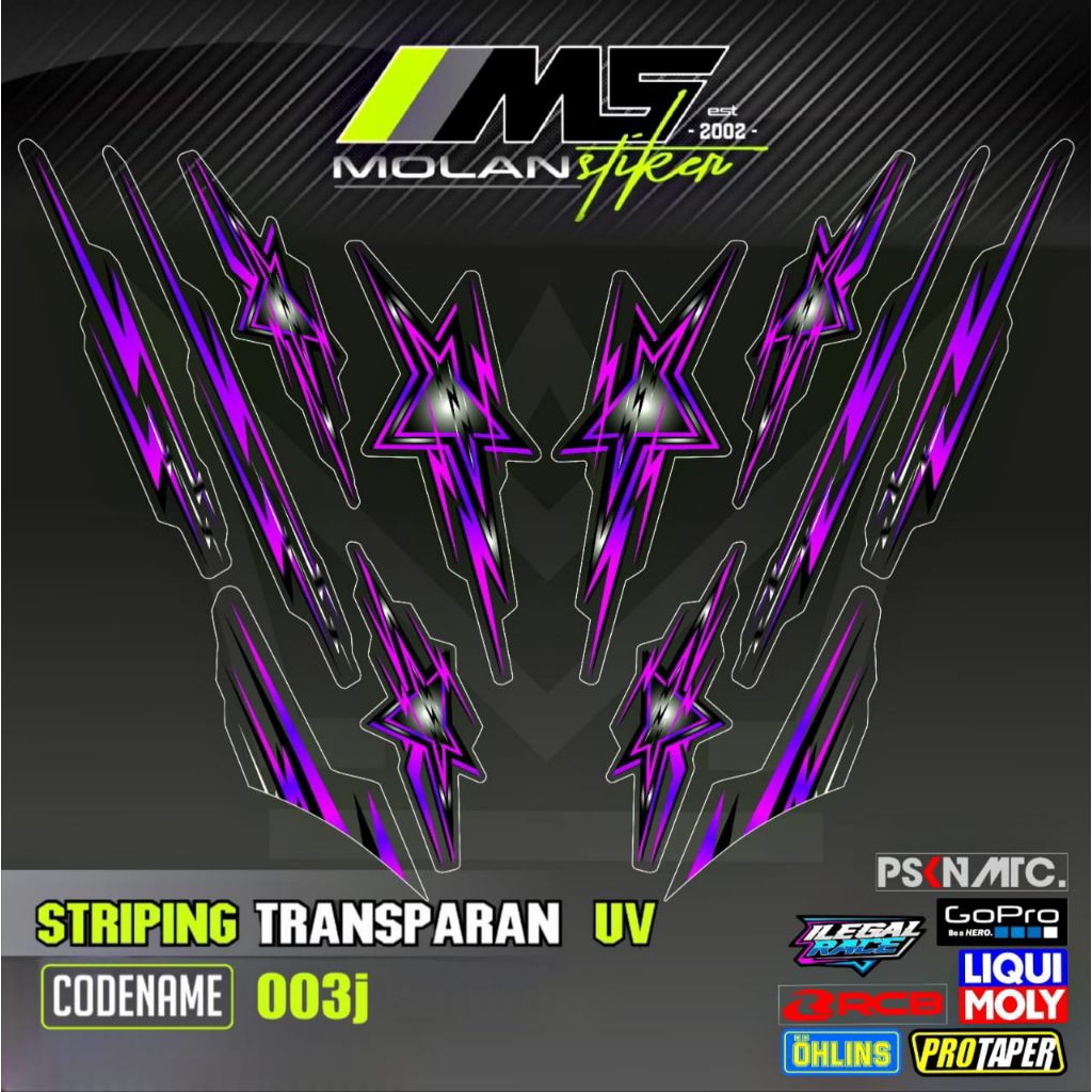 Jual Decal Sticker Striping Variasi Transparan Uv Sepeda Motor Listrik ...