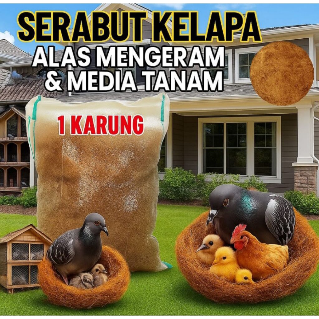 Jual SERABUT SARANG ALAS ANGKREM serabut alas angkrem merpati , ayam ...