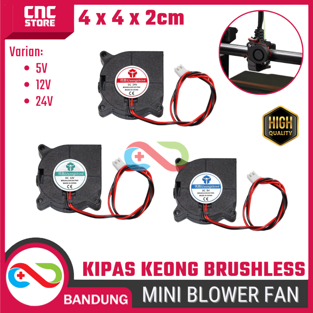 Jual Mini Blower Fan Keong Brushless 5V 12V 24V – Kipas Turbo Cooling ...