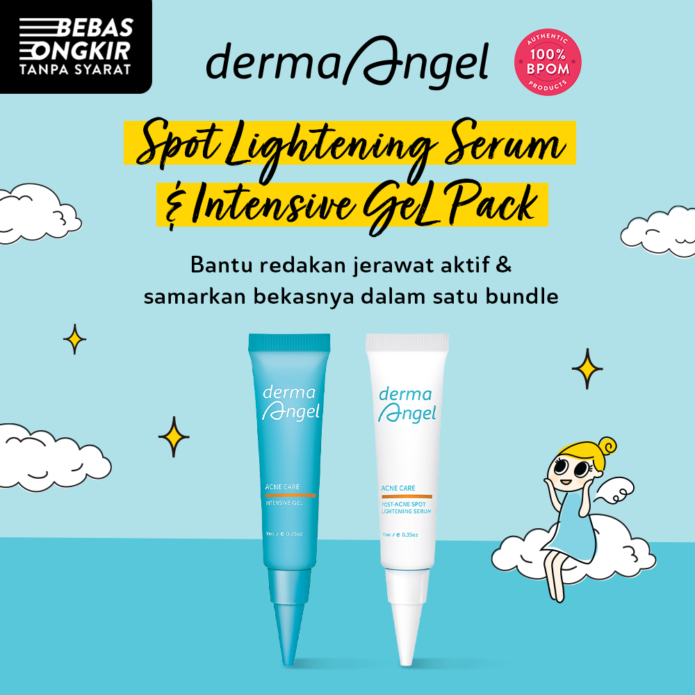 Jual Derma Angel Acne Gel & Spot Lightening Serum Pack | Shopee Indonesia