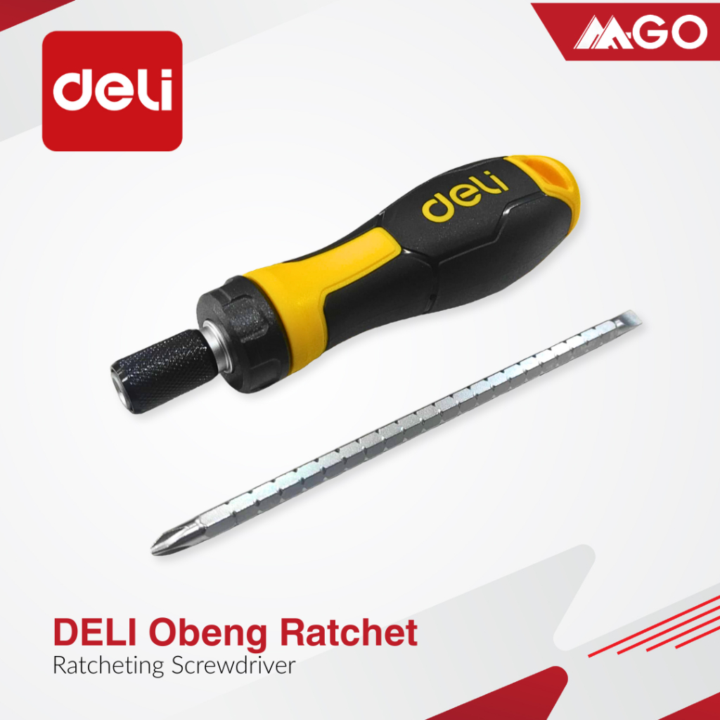 Jual Deli Obeng Ratchet / Ratchet Screwdriver PH2 x 180 mm | Shopee ...