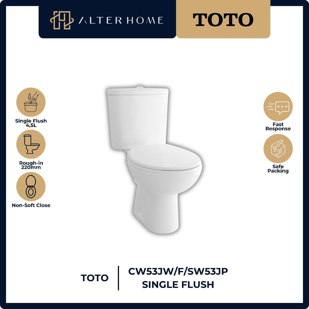 Jual TOTO KLOSET DUDUK SINGLE FLUSH TIPE CW53JW/F/SW53JP | TUTUP NON ...