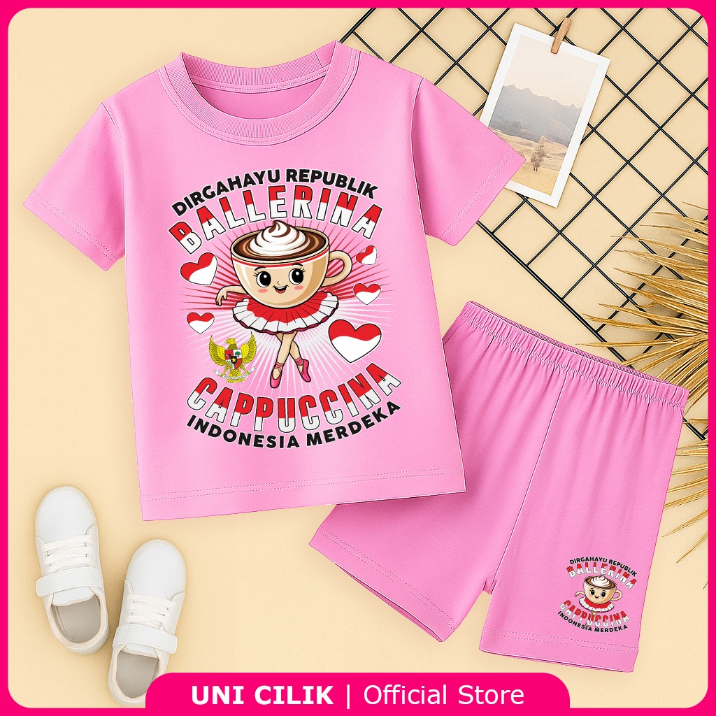 Jual Baju Ballerina Cappuccina 17 Agustus HUT Indonesia Ke 80 Setelan ...
