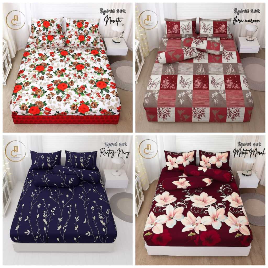 Jual SPREI BAHAN MIRIP KATUN JEPANG BUNGA AESTHETIC UK 80 90 100 120 ...