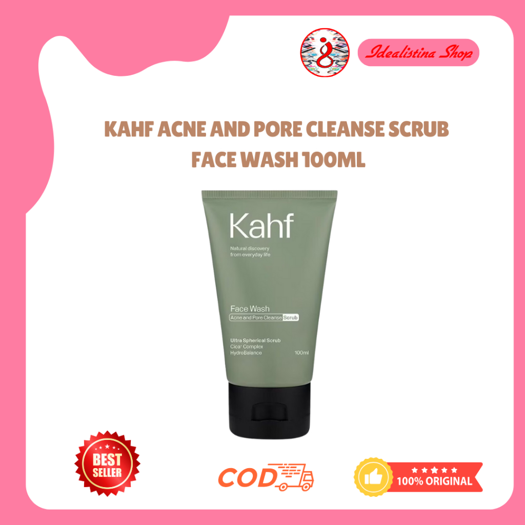 Jual KAHF Acne and Pore Cleanse Scrub Face Wash 100ml | Shopee Indonesia