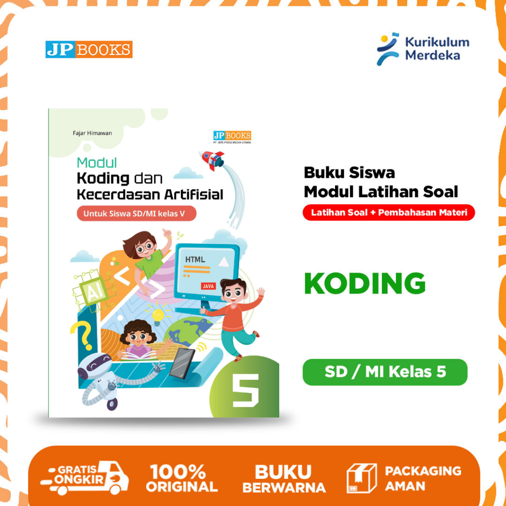 Jual JP Books – Buku Modul Belajar Siswa Koding Dan Kecerdasan Artifisial Kelas 5 SD/Mi ...