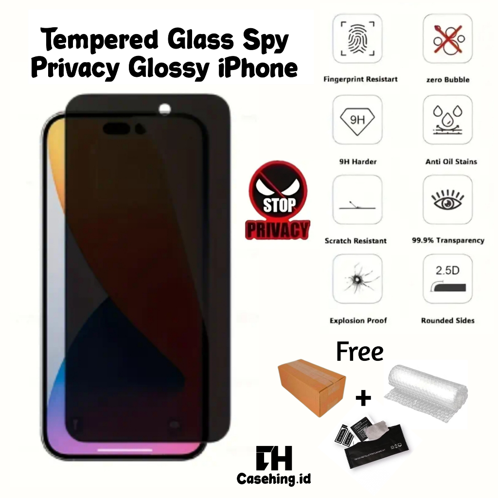 Jual Casehing - TEMPERED GLASS ANTI SPY GLOSSY ANTI GORES PELINDUNG ...