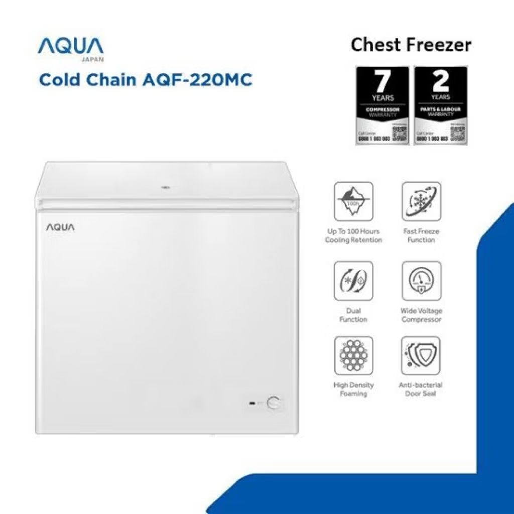 Jual AQUA FREEZER BOX AQF-220MC CHEST FREEZER 1 DOOR (200 L/ WHITE ...