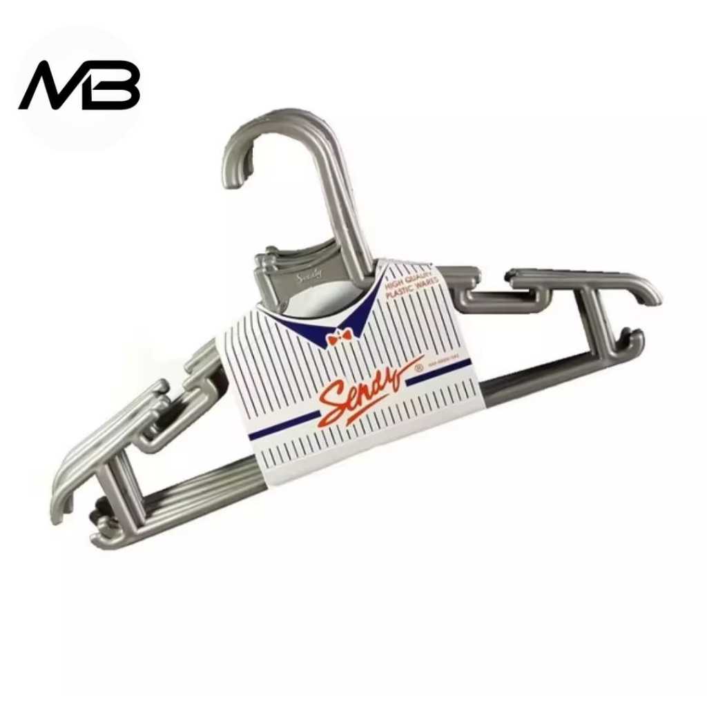 Jual Hanger Gantungan Baju Sendy Silver Lebar 38cm isi 6pcs | Shopee ...