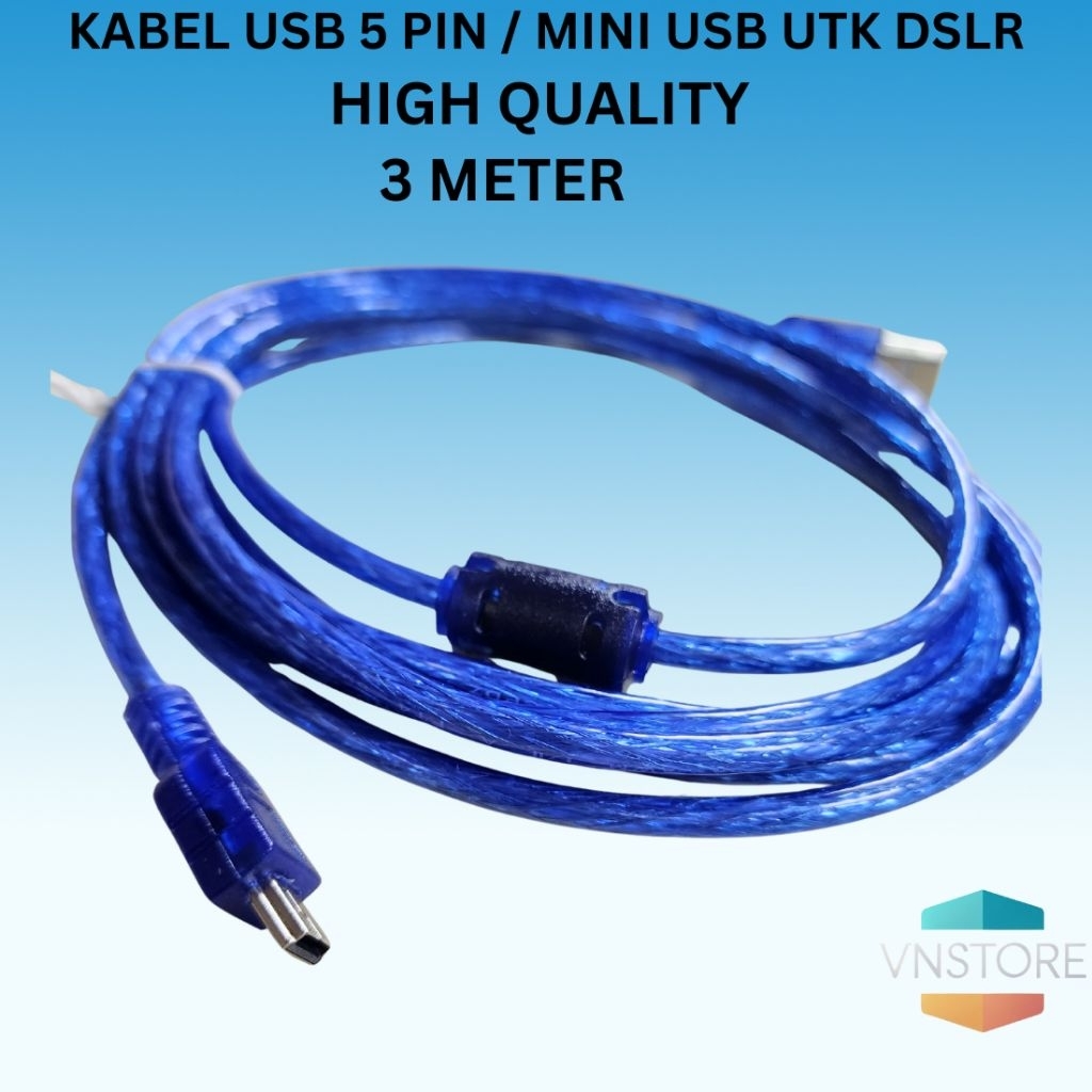 Jual KABEL USB 5 PIN PANJANG 3M / USB 5PIN / MINI USB Kabel Stick PS3 ...