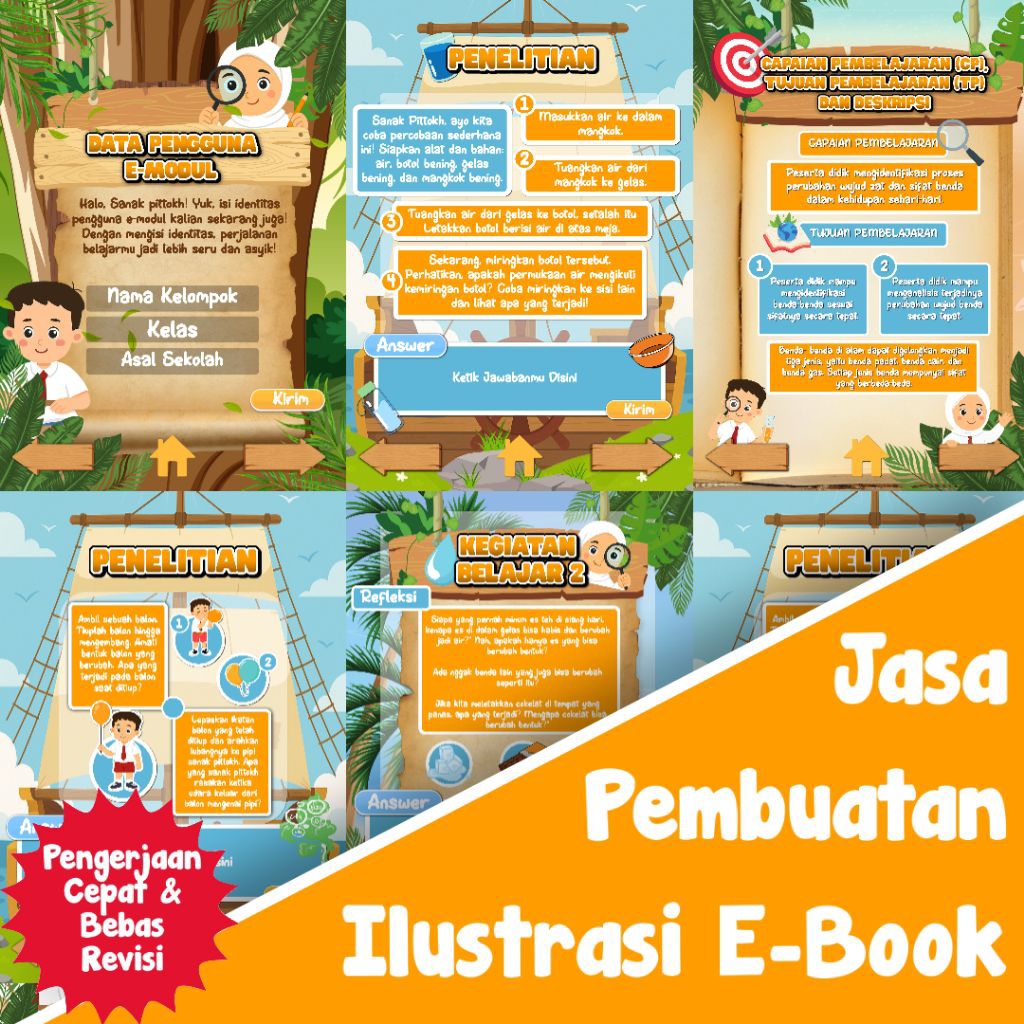 Jual Desain Ilustrasi Custom untuk E-Modul, LKPD, dan E-Book Anak | Shopee Indonesia