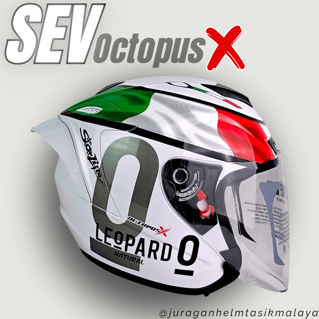 Jual Helm Half Face | SEV Octopus X Motif – Wearable Glasses – SNI ...
