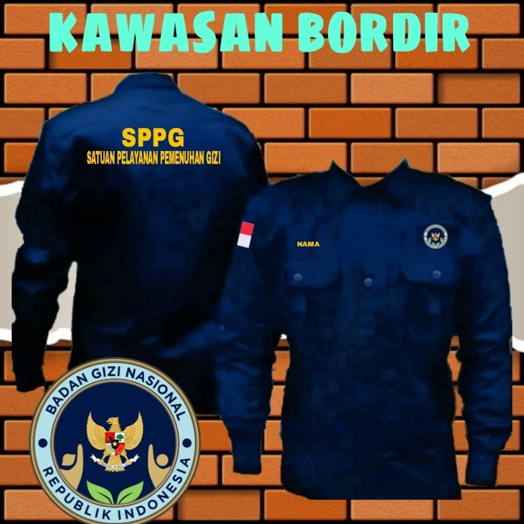 Jual Terbaru kemeja bgn badan gizi nasional seragam badan gizi nasional ...