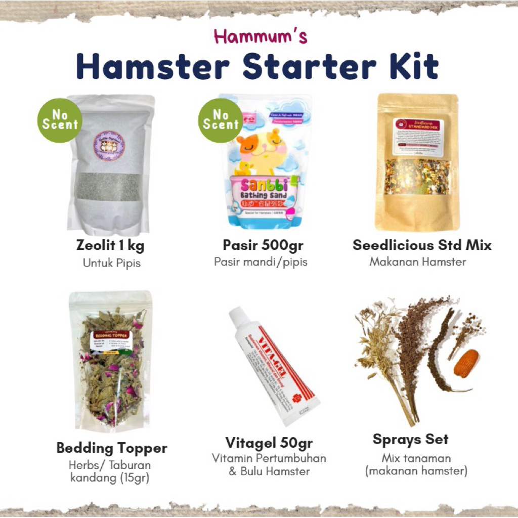Jual Hamster Starter Kit | Kebutuhan Bulanan Hamster Pemula | Keperluan ...