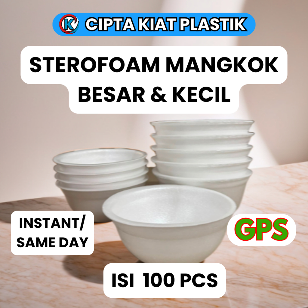 Jual STEROFOAM STYROFOAM MANGKOK BESAR KECIL BAKSO SEBLAK MEREK GPS ISI ...