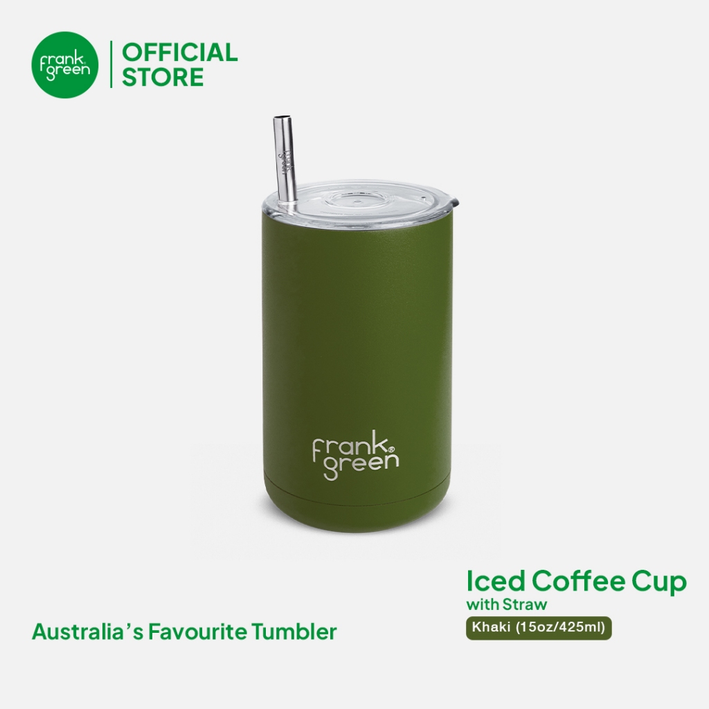 Jual frank green Iced Coffee Cup with Straw - 15oz/425ml | Shopee Indonesia