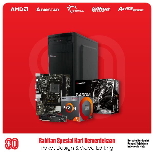 Jual Paket Rakitan Design Spesial Hari Kemerdekaan AMD Ryzen 5 3400G ...