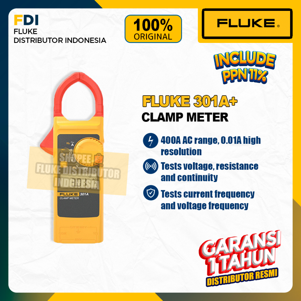 Jual Fluke 301A+ Clamp Meter Digital | Shopee Indonesia