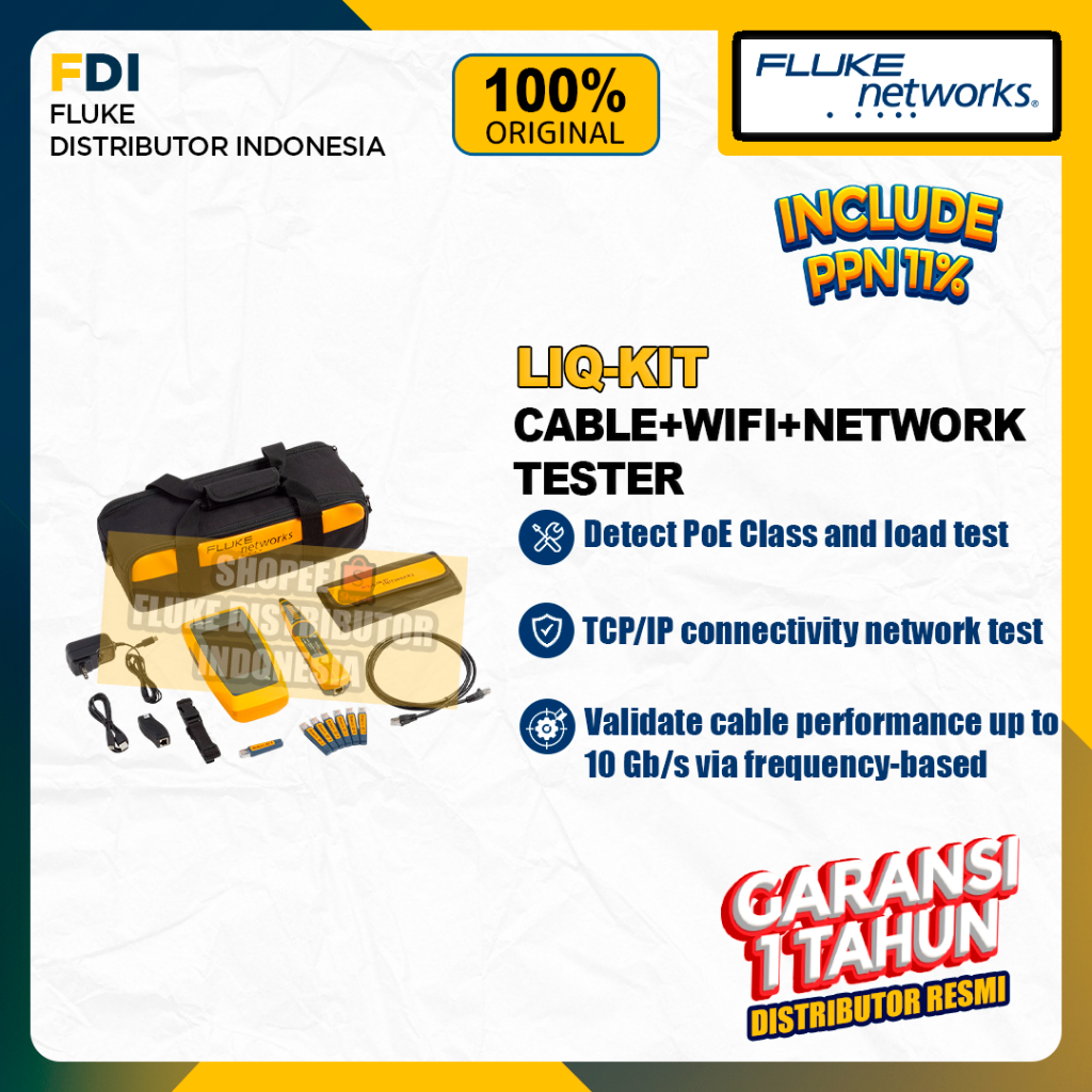 Jual Fluke Networks LinkIQ Cable+Network Tester Advanced Kit (LIQ-KIT ...
