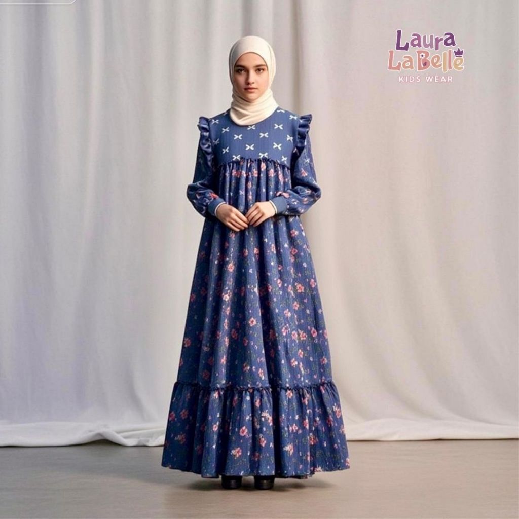 Jual LauraLaBelle Gamis Anak Tanggung Remaja Coquette Dress 4 Tahun ...