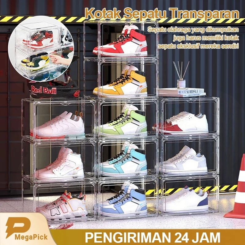 Jual Kotak Sepatu Akrilik Box Shoes Box Premium Stackable Kotak Sepatu ...