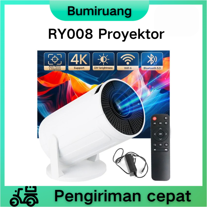 Jual BUMIRUANG RY008 Proyektor Portabel 1280*720P HD 100-120 Lumen ANSI ...