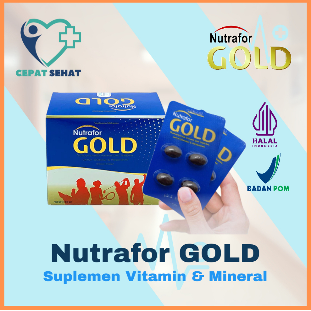 Jual Nutrafor Gold 1 Blister/Strip 4 Kapsul Suplemen Multivitamin ...