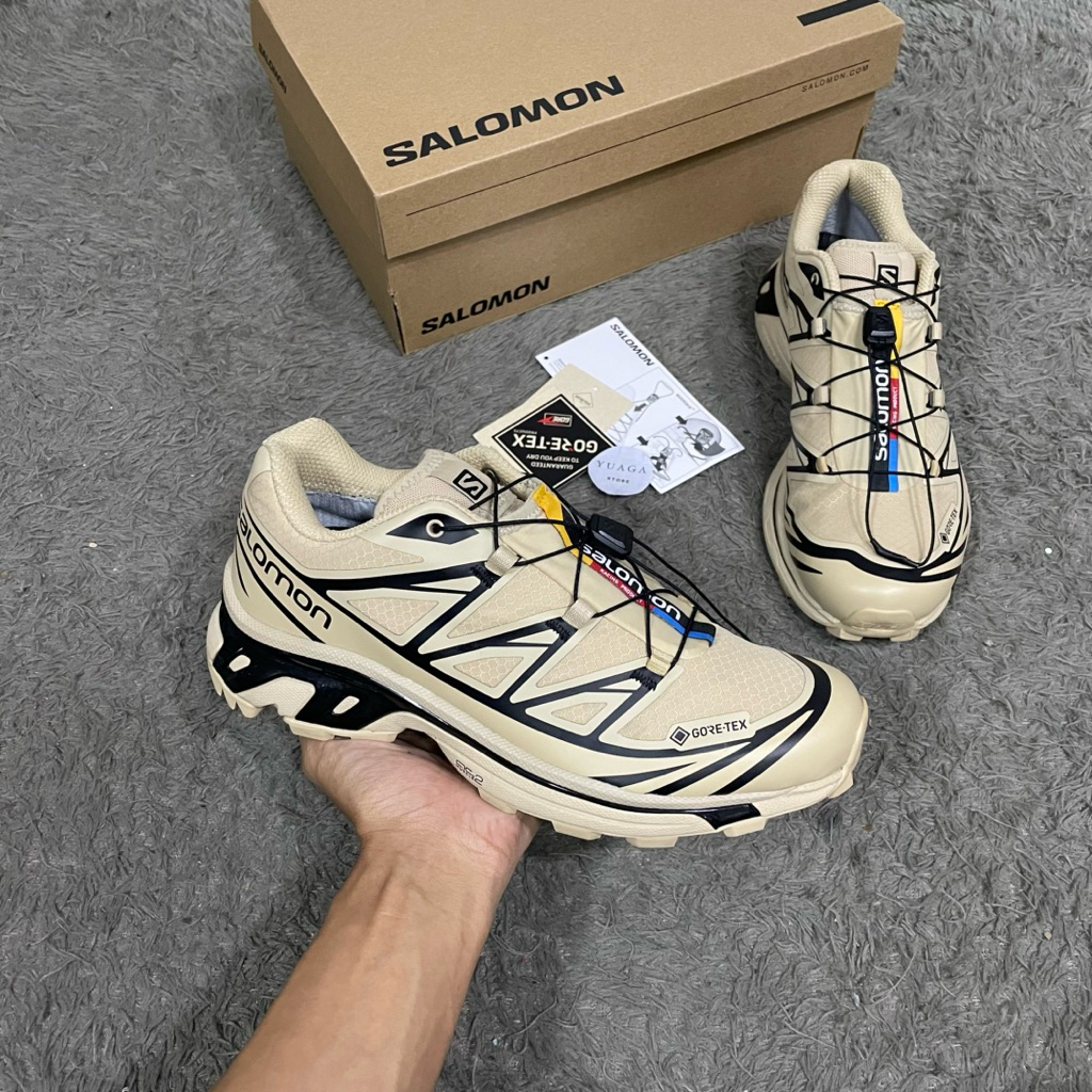 Jual (size 40) Salomon XT-6 Gore-tex Safari Black Original | Shopee Indonesia