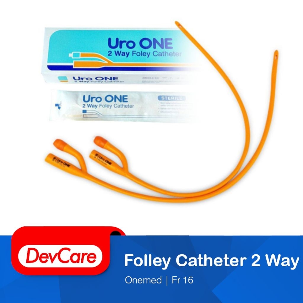 Jual Selang Kateter Ukuran FR.16 FR.18 UroOne ONEMED Latex Foley ...
