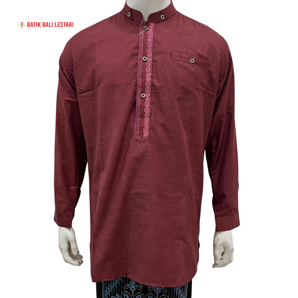 Jual Batik Bali Lestari Koko Pakistan Lengan Panjang Ungu (UKK ...