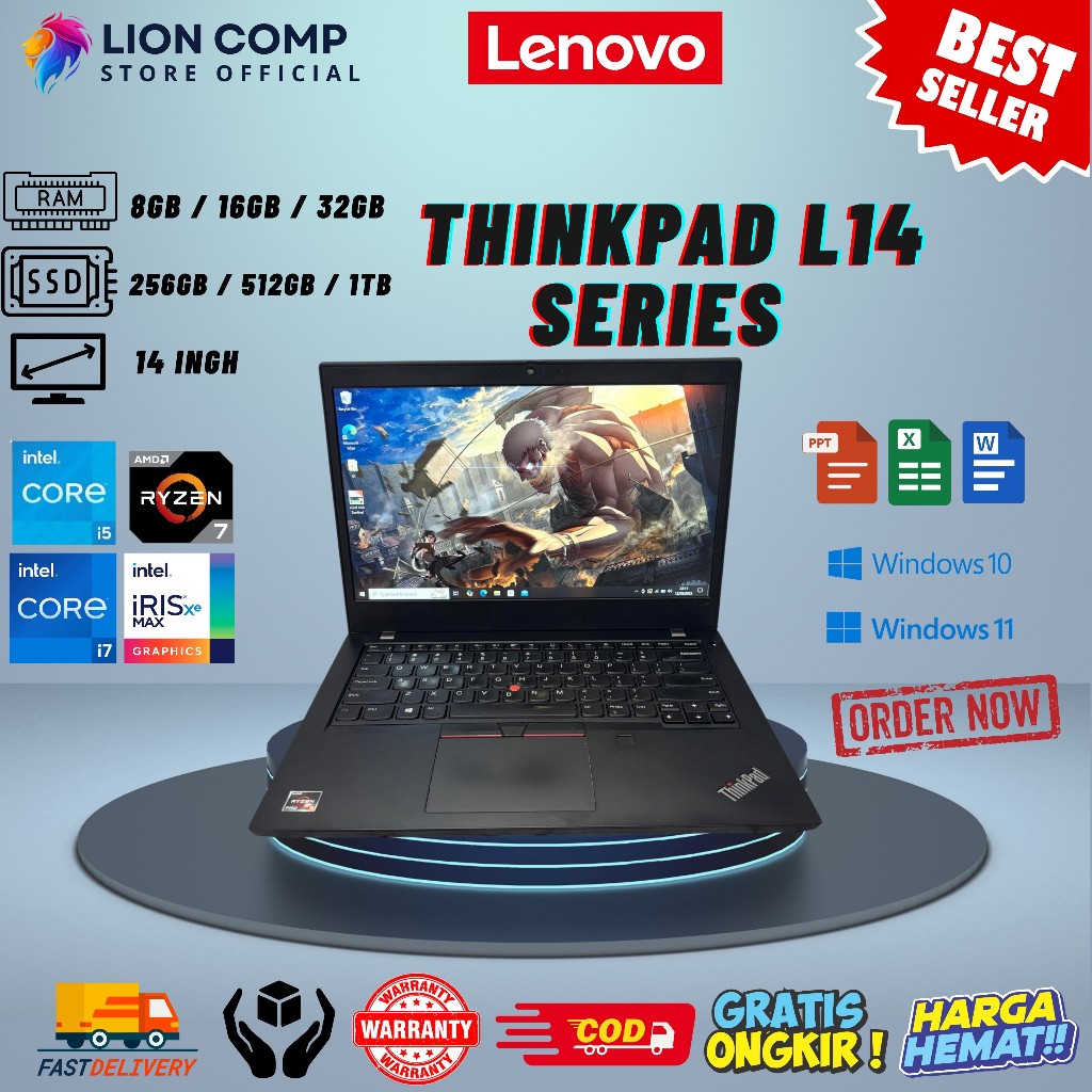 Jual Lenovo Thinkpad L14 GEN 3 / GEN 2 / GEN 1 Intel i7 i5 | RYZEN 7 ...
