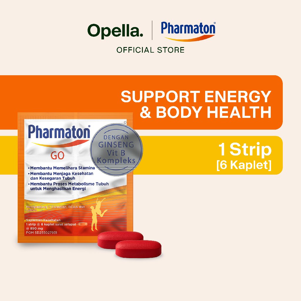 Jual Pharmaton GO 6 Capsules - Multivitamin Tambah Energi dan Daya ...