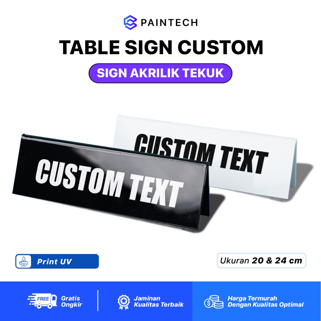 Jual Custom Table Sign Akrilik | Nomor Meja / Reserved / Tanda Loket ...