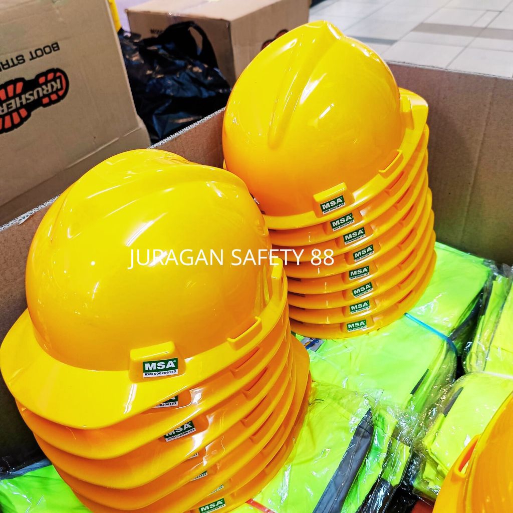 Jual Helm Safety Proyek MSA Lokal + Fastrack / Safety Helmet SNI Kuning ...
