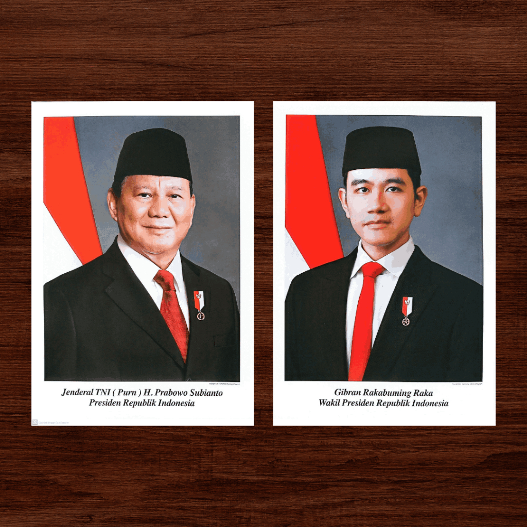 Jual Foto Resmi Presiden Prabowo – Gibran | Edisi Terbaru 5 Lembar ...