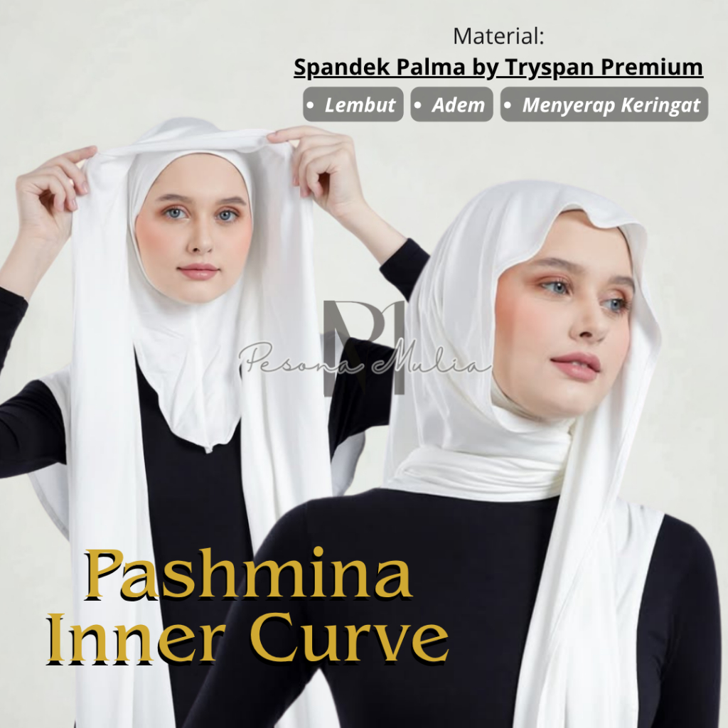 Jual PESONA MULIA - Pashmina Instan Inner Meleyot Curve Premium Hijab Instan Spandex Rayon ...