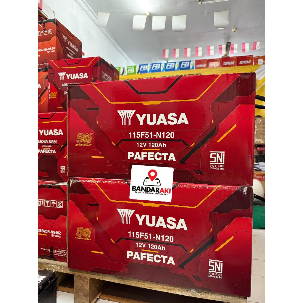 Jual AKI YUASA PAFECTA 120 AMPER / 115F51 JAMINAN 100% YUASA | Shopee ...