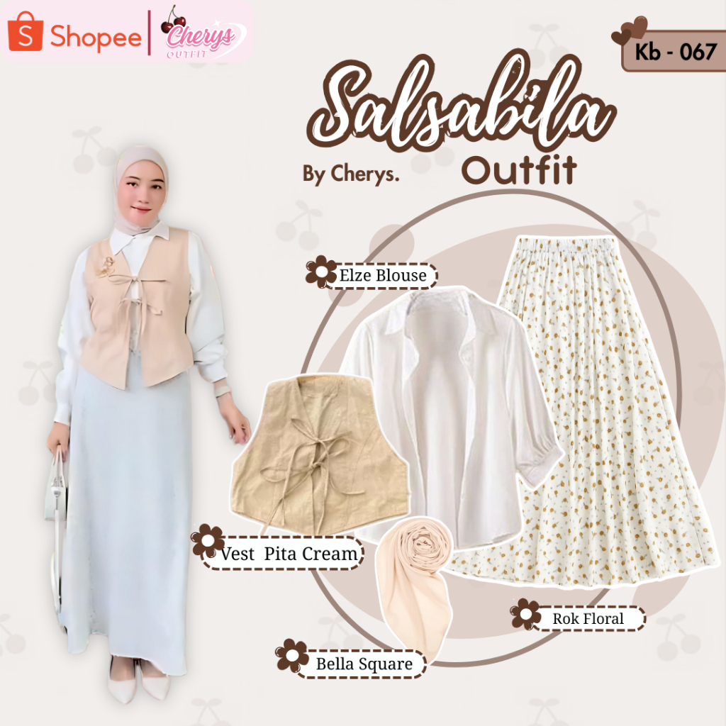 Jual Cherysoutfit - Salsabila Setelan Outfit Hijab Remaja Kekinian ...
