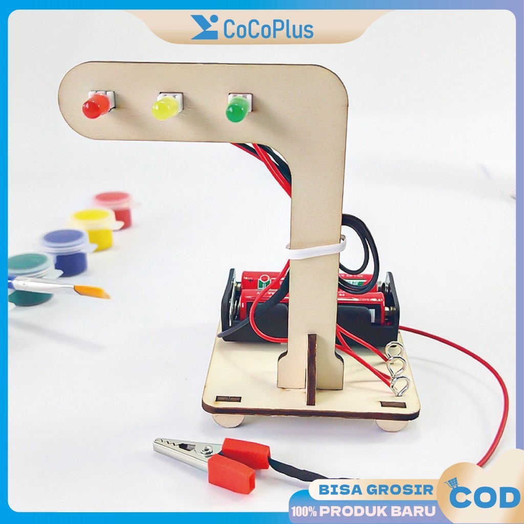 Jual Traffic Light Puzzle Kayu Edukasi - Mainan Percobaan Listrik Dasar ...