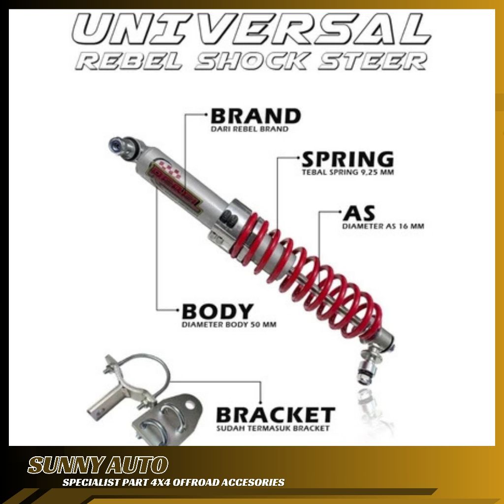 Jual SHOCK STEER STIR STEERING DAMPER STABILIZERS REBEL UNIVERSAL MOBIL ...