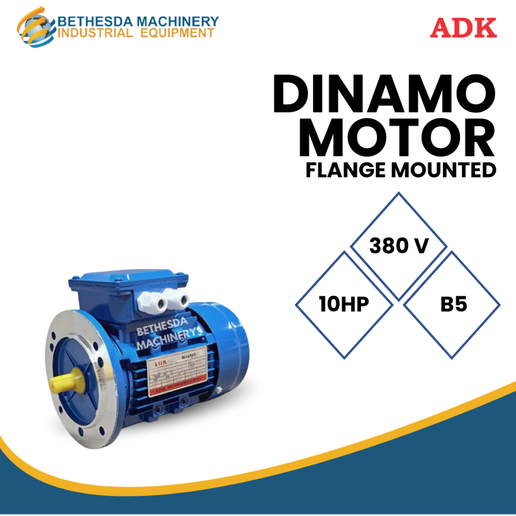 Jual Mesin Dinamo ADK 10 HP 7.5 Kw Dinamo 3 Phase 1000 RPM B5 | Shopee ...