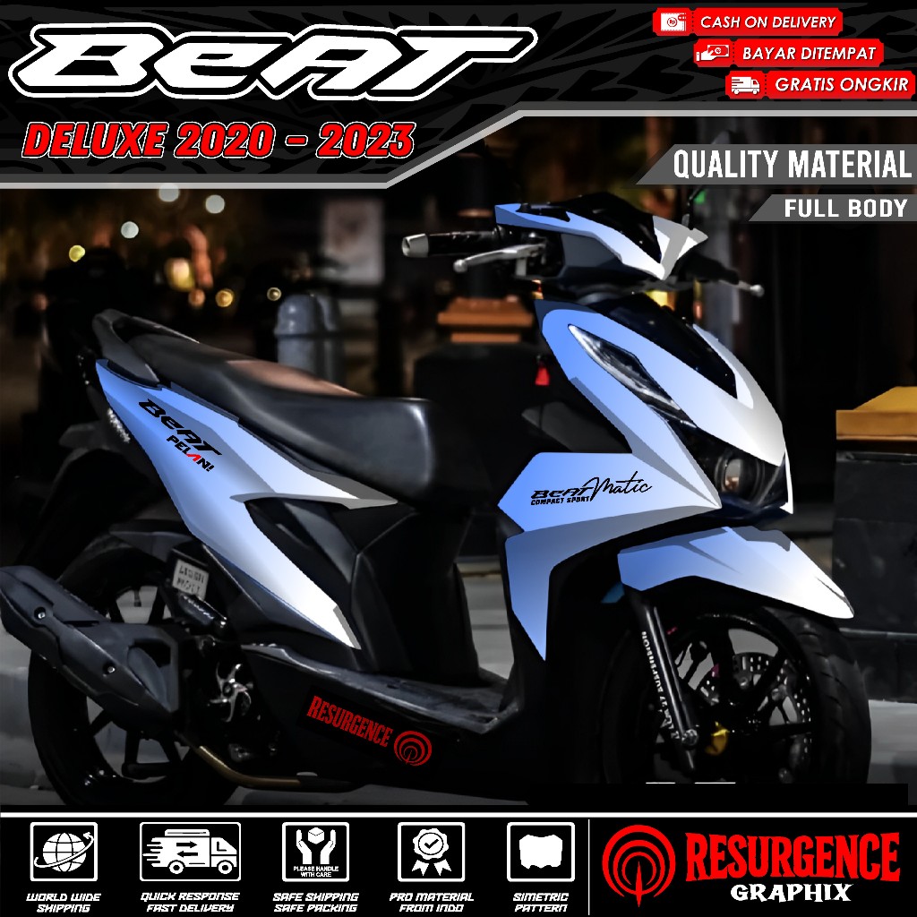 Jual (COD) Decal Sticker Honda Beat Deluxe 2020 2021 2022 2023 Full ...