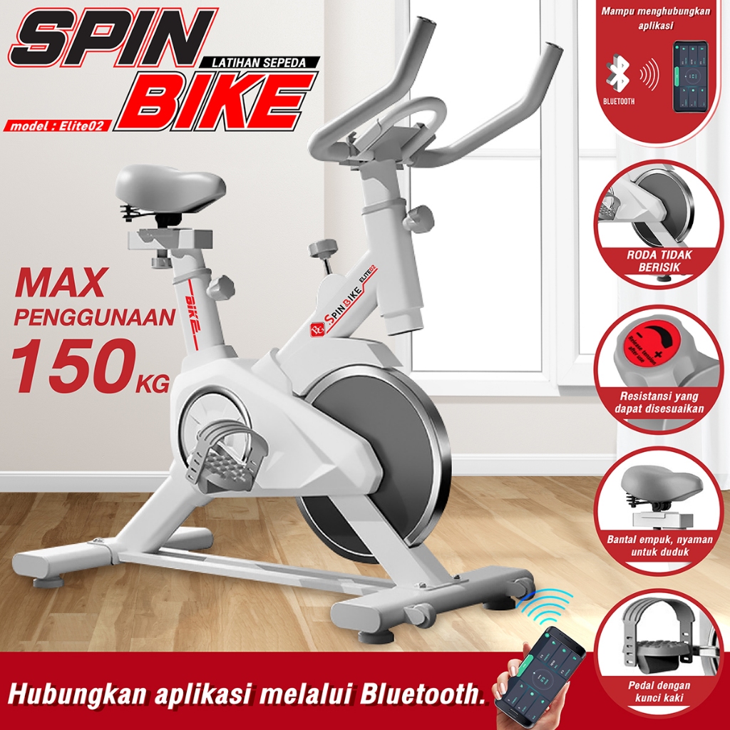 Jual HTD Sport SEPEDA STATIS KUALITAS GYM ALAT OLAH RAGA RUMAHAN SPIN ...