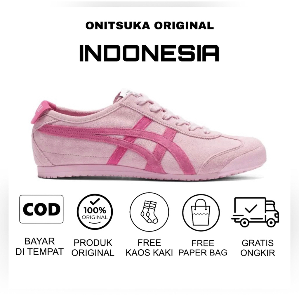 Jual Sepatu Onitsuka Tiger Mexico 66 Patou Cotton Candy Bright Rose / Sepatu Wanita / Sneakers ...