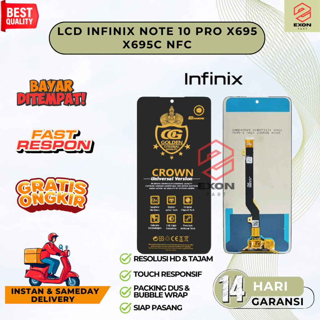 Jual LCD TOUCHSCREEN INFINIX NOTE 10 PRO X695 X695C NFC FULLSET ...