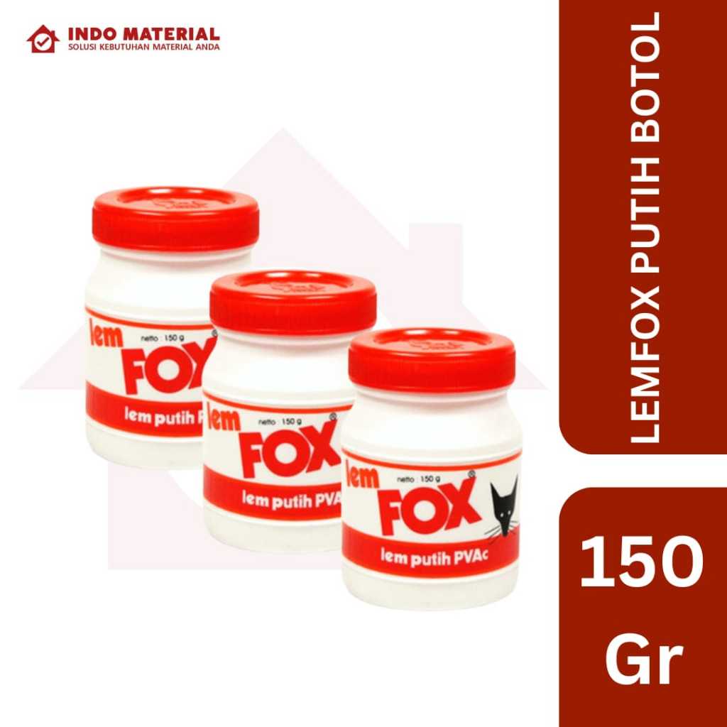 Jual (1 Pcs) Lem Fox PVAc Botol 150 gr | Lem Putih Serba Guna Terbaik ...