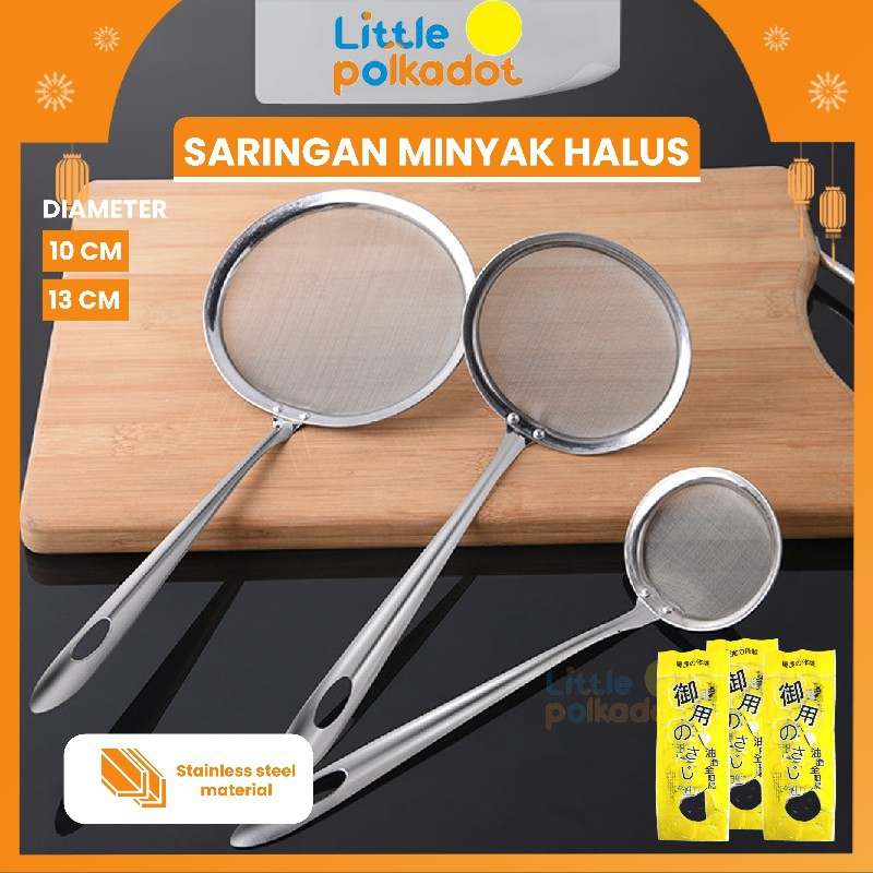 Jual 【Littlepolkadot】29x13Cm Saringan Minyak Halus Stainless Serokan ...
