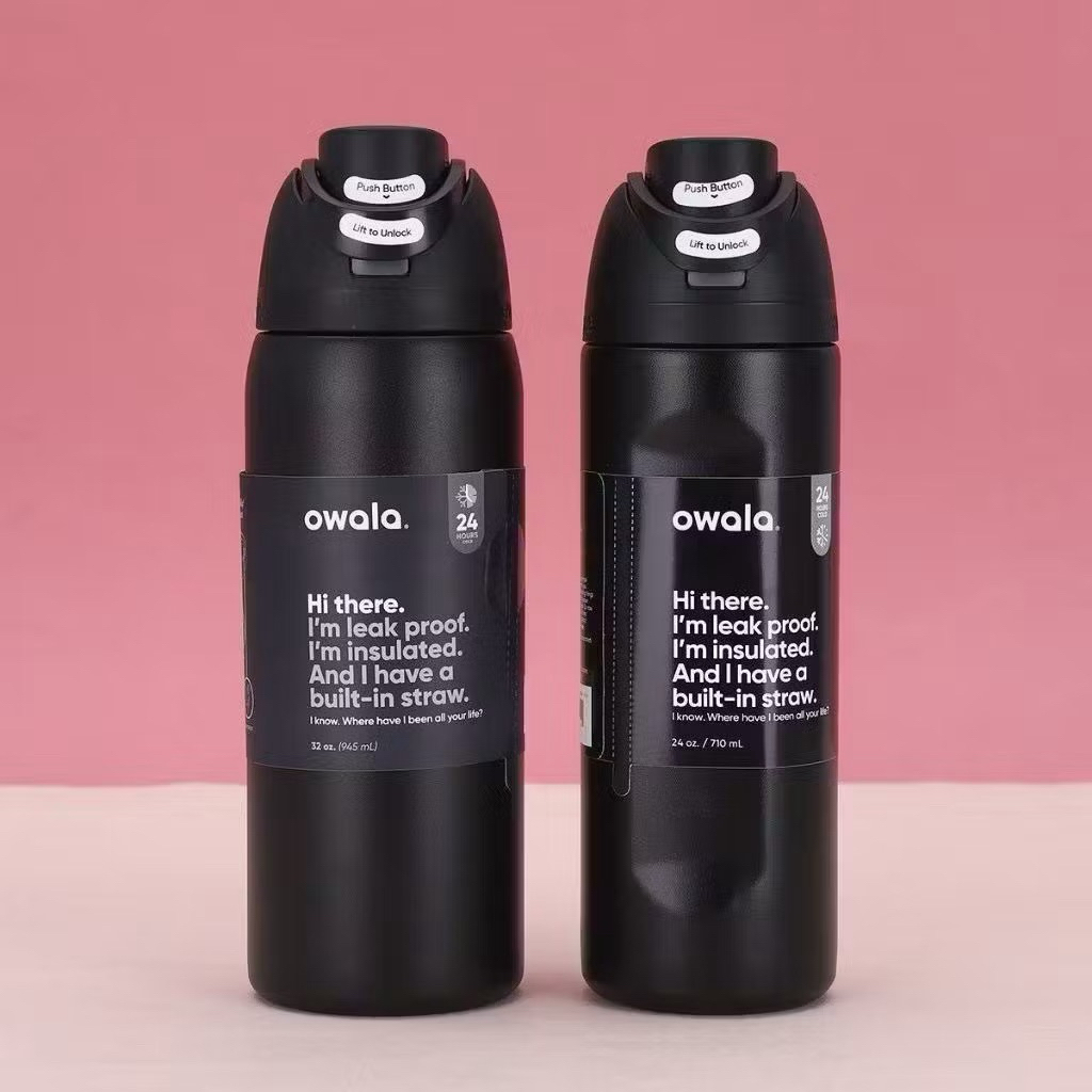 Jual TUMBLER OWLALA FREESIP 24OZ 710ML Straw + Box Stainless Steel ...