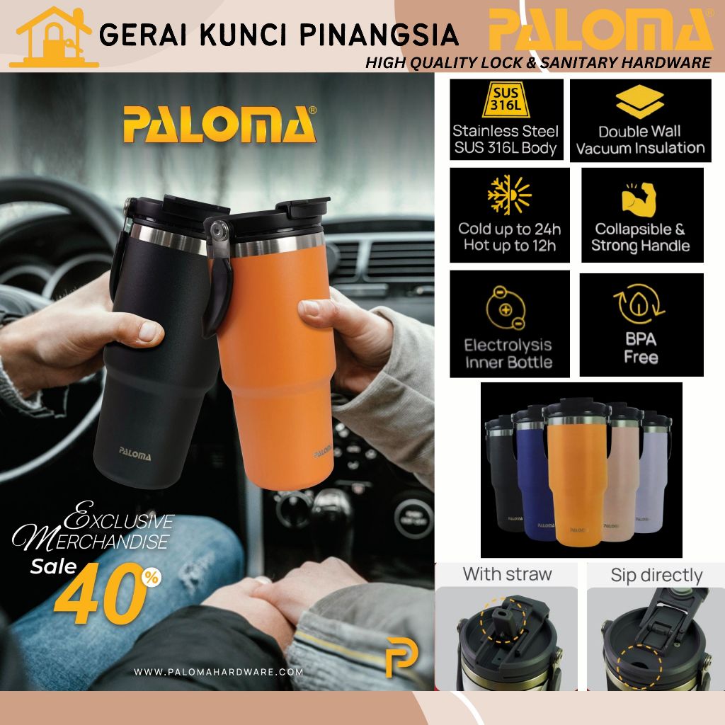Jual PALOMA Exclusive Merchandise Vacuum Insulated Bottle Tumbler 750ml ...
