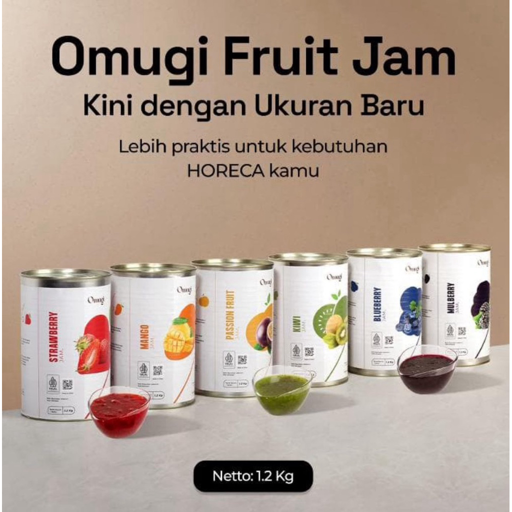 Jual OMUGI Fruit Jam Selai dengah Buah Asli 1,2kg | Shopee Indonesia